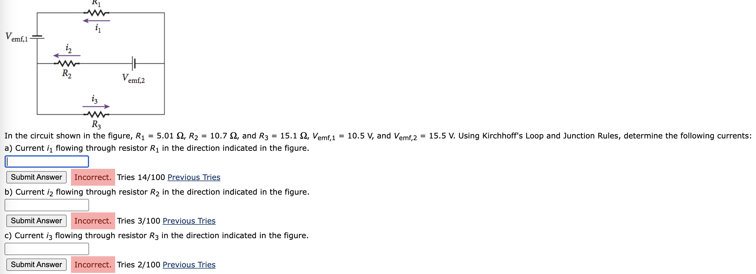 Solved a) ﻿Current i1 ﻿flowing through resistor R1 ﻿in the | Chegg.com