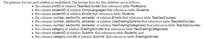 Solved Let Us Consider The Following Relational Database 4327