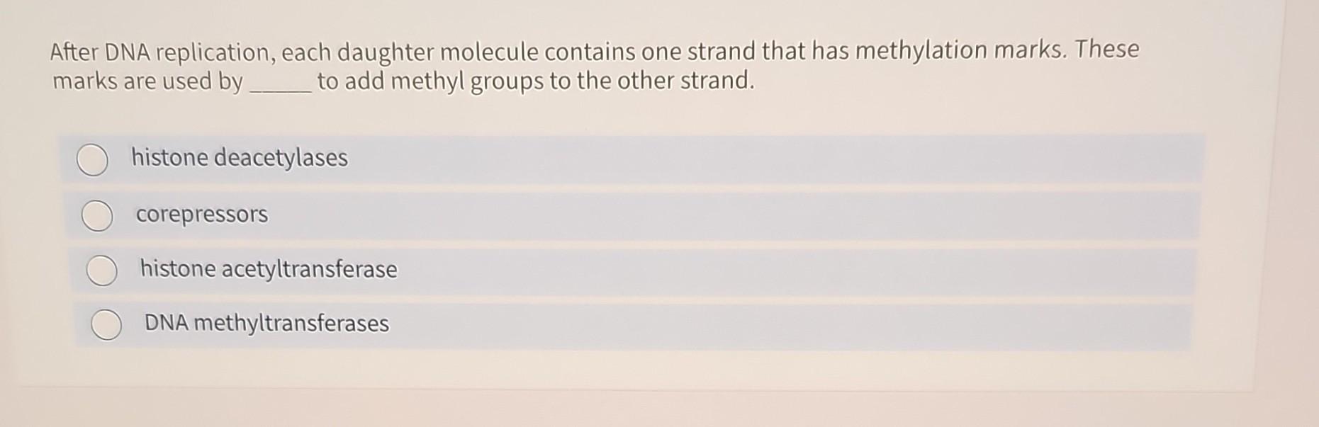 Solved After DNA replication, each daughter molecule | Chegg.com