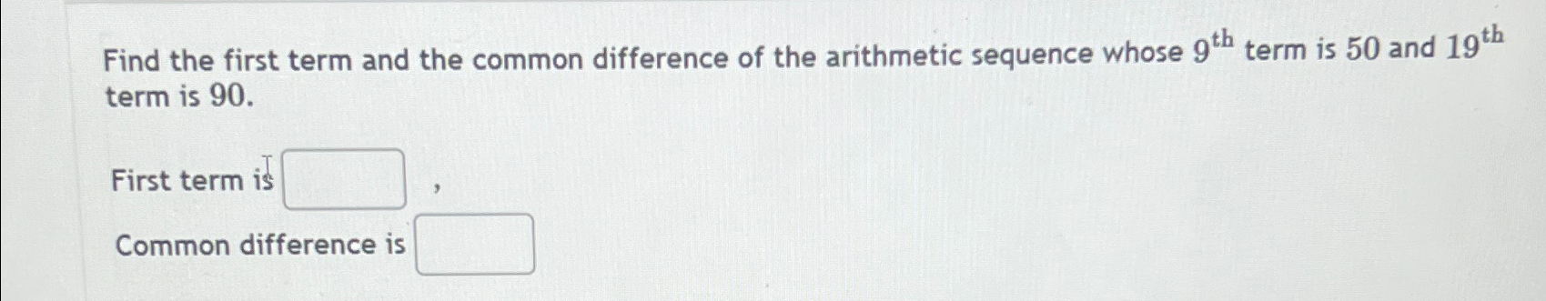 Solved Find the first term and the common difference of the | Chegg.com