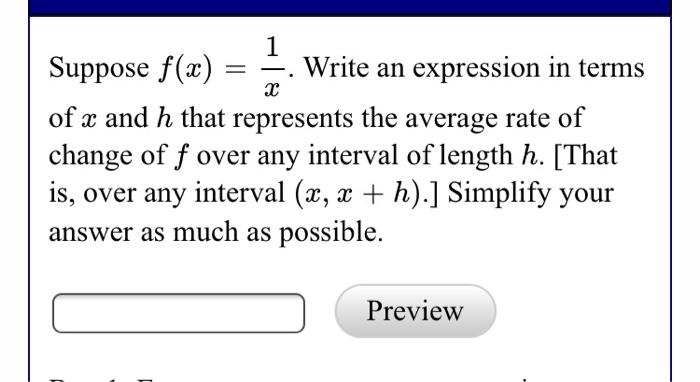 Solved Suppose f(x) = -.Write an expression in terms of x | Chegg.com