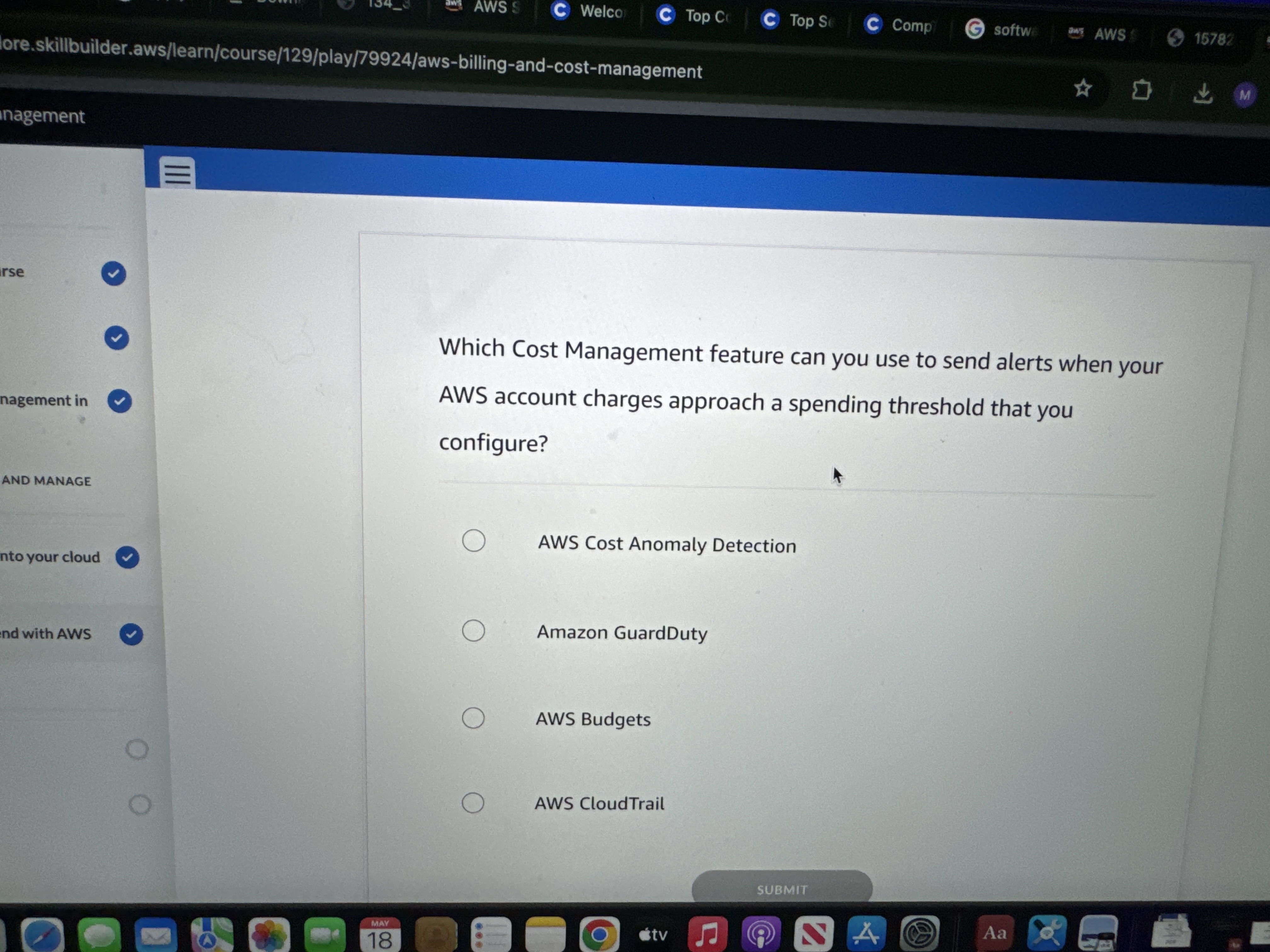Solved Which Cost Management feature can you use to send | Chegg.com