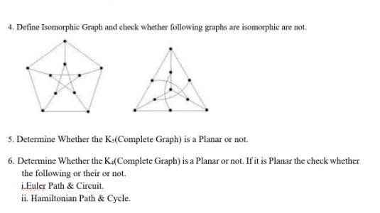 Solved 1. Define Bipartite \& Complete Bipartite, Cycle, | Chegg.com