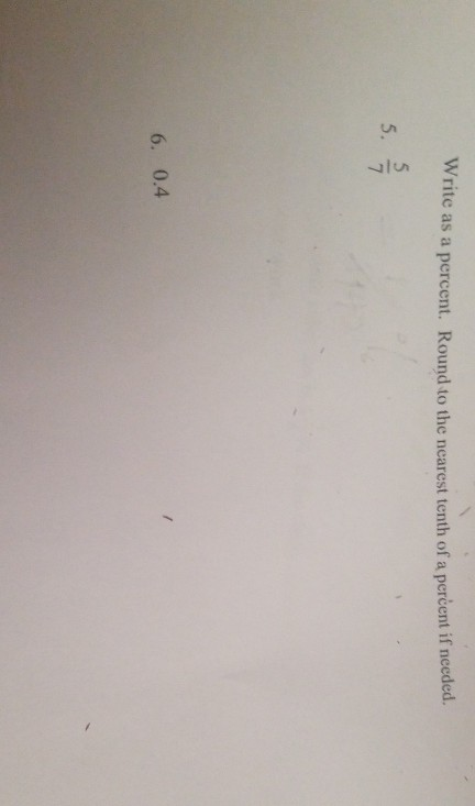 Solved Write as a percent. Round to the nearest tenth of a | Chegg.com