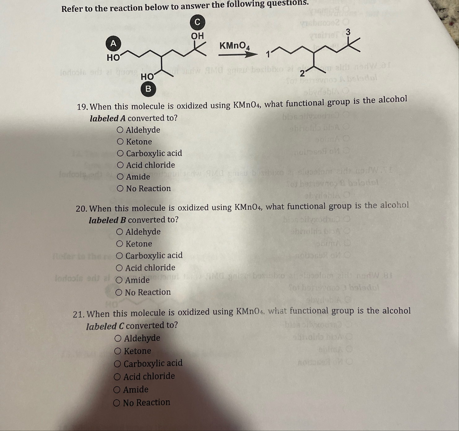 Solved Refer to the reaction below to answer the following | Chegg.com