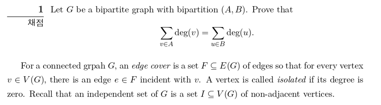 Solved Let G ﻿be a bipartite graph with bipartition (A,B). | Chegg.com