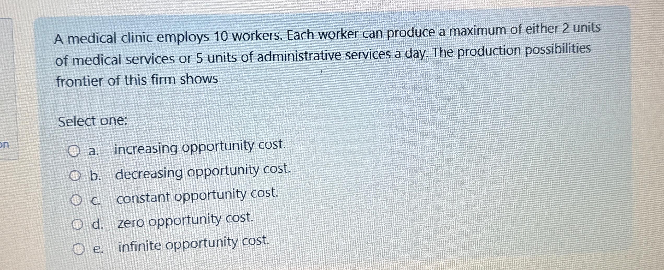 Solved A medical clinic employs 10 ﻿workers. Each worker can | Chegg.com