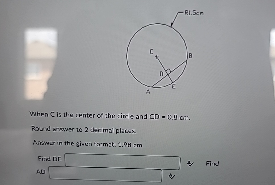 When C ﻿is the center of the circle and | Chegg.com