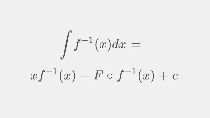 Solved ∫﻿﻿f-1(x)dx=xf-1(x)-F@f-1(x)+cSolve this calculus | Chegg.com