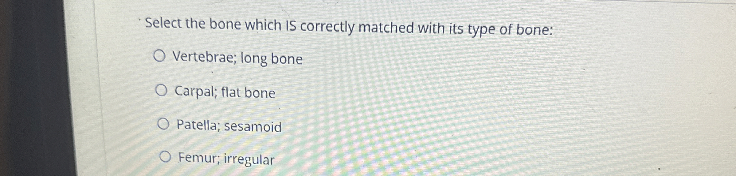 Solved Select the bone which IS correctly matched with its | Chegg.com