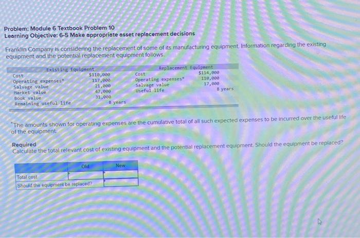 Solved Problem: Module 6 Textbook Problem 10 Learning | Chegg.com
