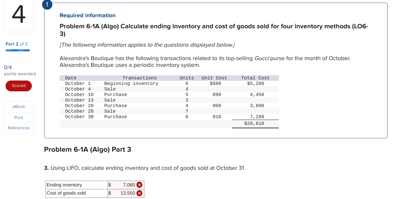 Solved Required informationProblem 6-1A (Algo) ﻿Calculate | Chegg.com