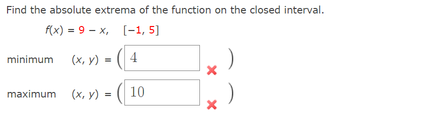 Solved Find the absolute extrema of the function on the | Chegg.com