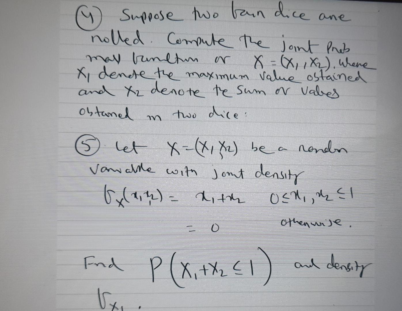 Solved un ♡ 9) Suppose two fan dice ane nolled. Compute the | Chegg.com