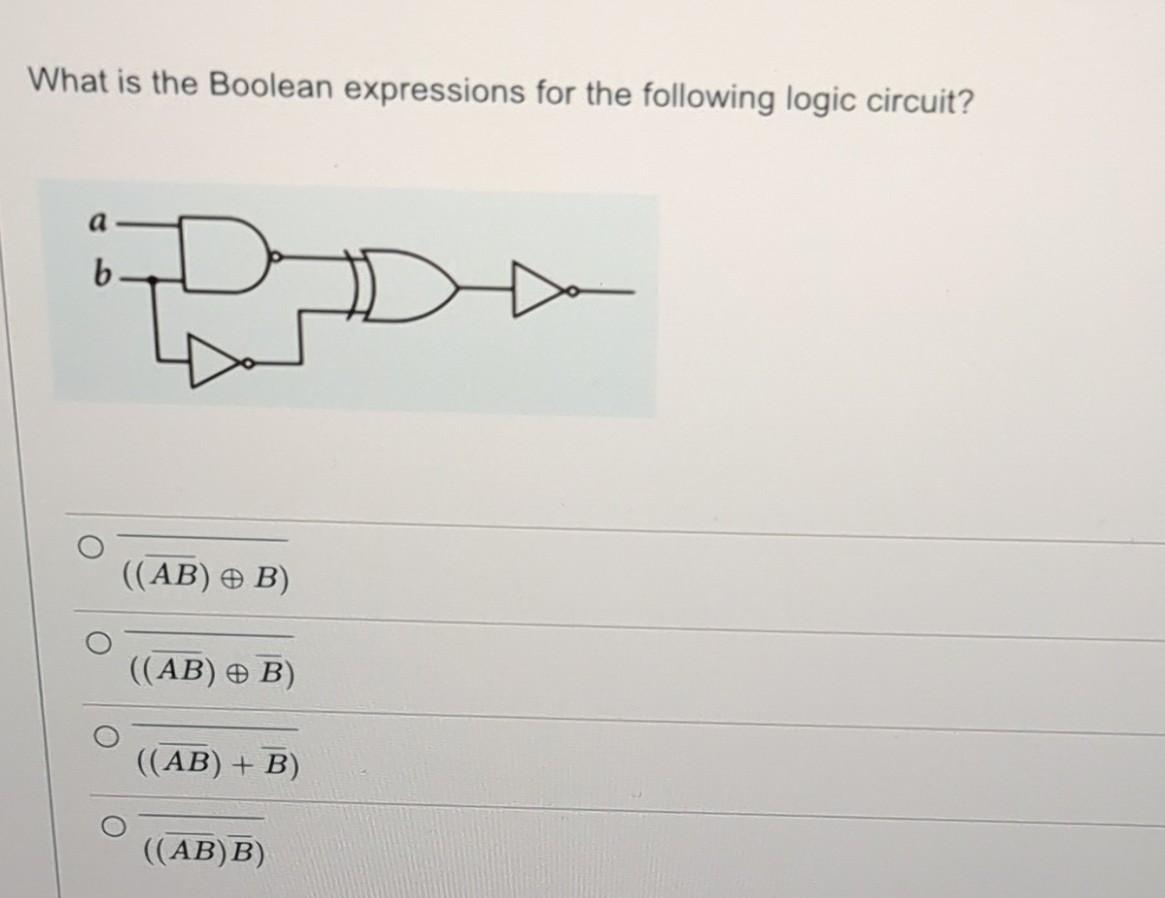 Solved What is the Boolean expressions for the following | Chegg.com