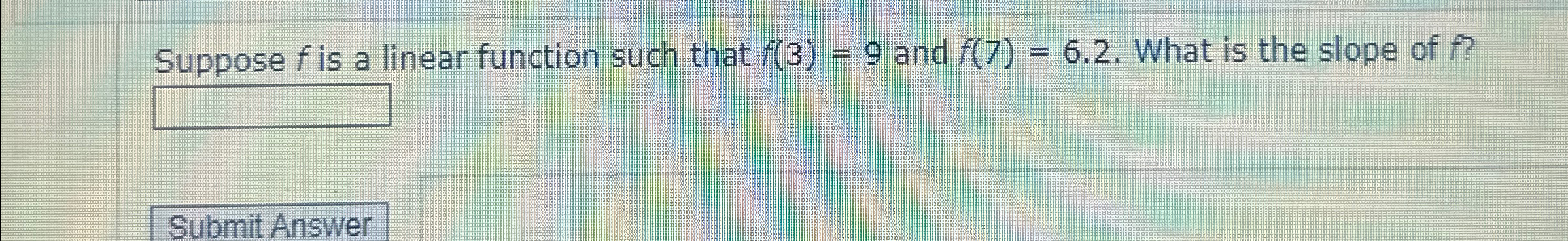 Solved Suppose f ﻿is a linear function such that f(3)=9 ﻿and | Chegg.com