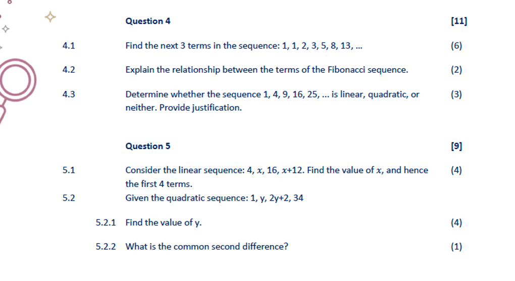 Solved Question 44.1 ﻿Find the next 3 ﻿terms in the | Chegg.com