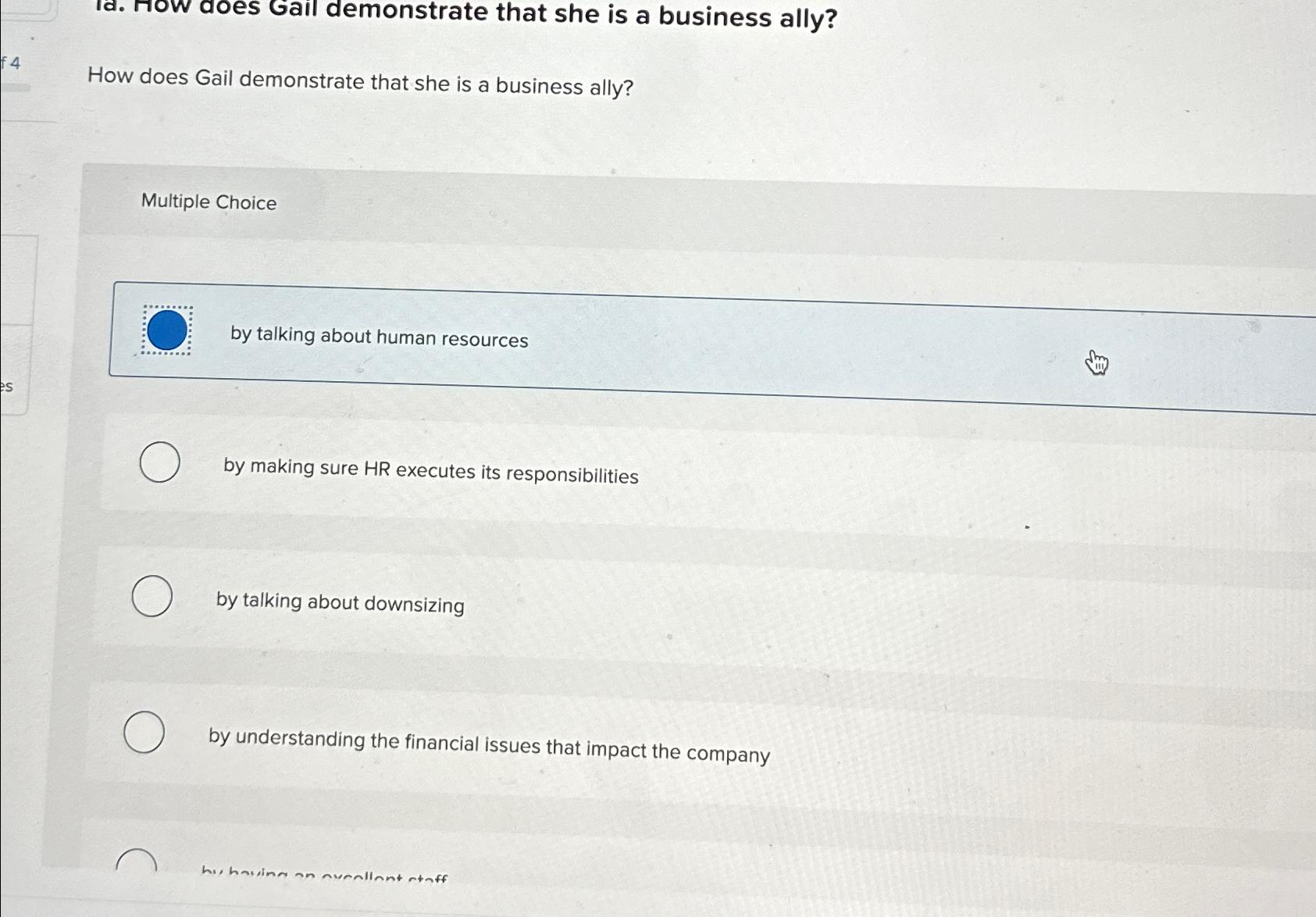 Solved How does Gail demonstrate that she is a business | Chegg.com