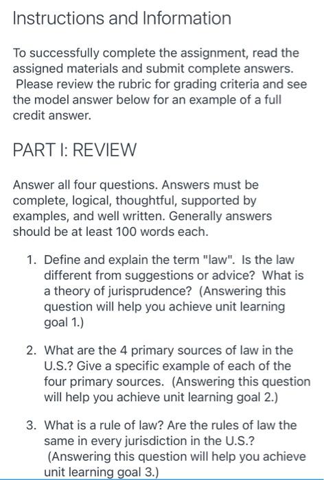 Solved Instructions and Information To successfully complete | Chegg.com