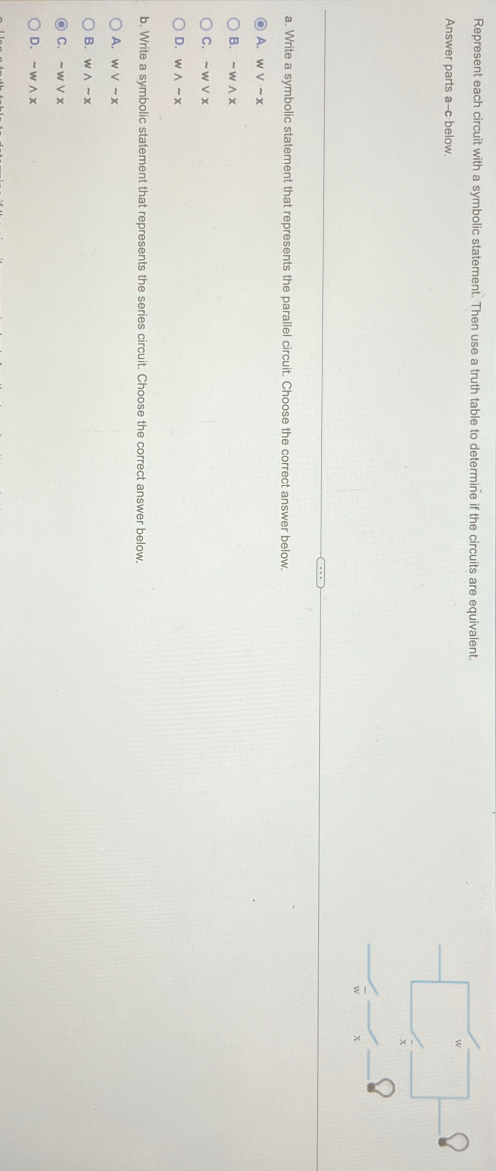 Solved Represent each circuit with a symbolic statement. | Chegg.com