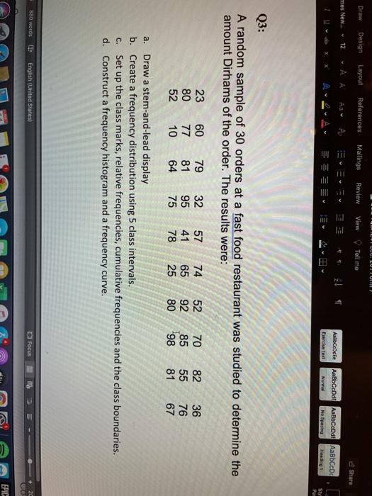 Solved LLULUI TULI Draw Design Layout References Mailings | Chegg.com