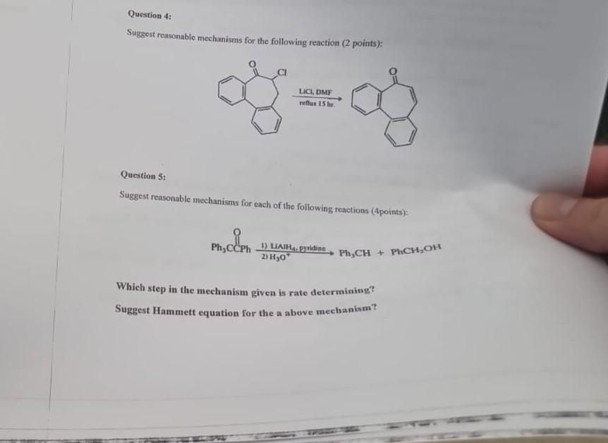 Solved Suggest reasonable mechanisms for the following | Chegg.com