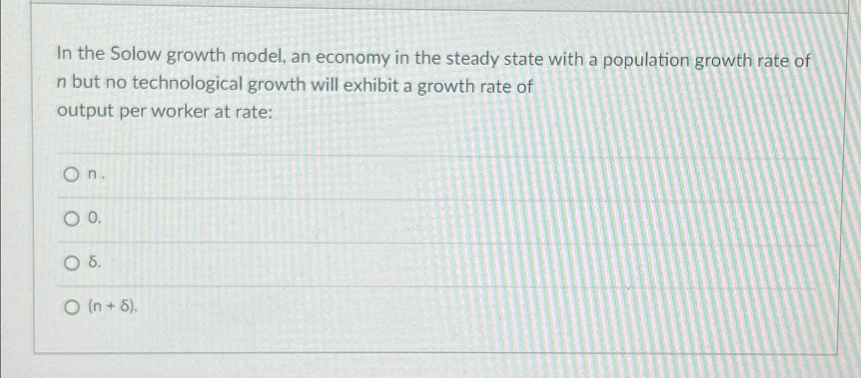 Solved In the Solow growth model, an economy in the steady | Chegg.com
