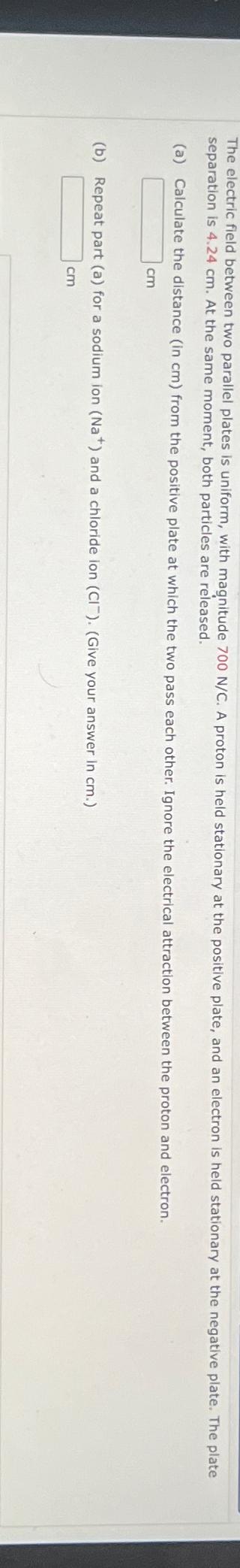 Solved separation is 4.24cm. ﻿At the same moment, both | Chegg.com