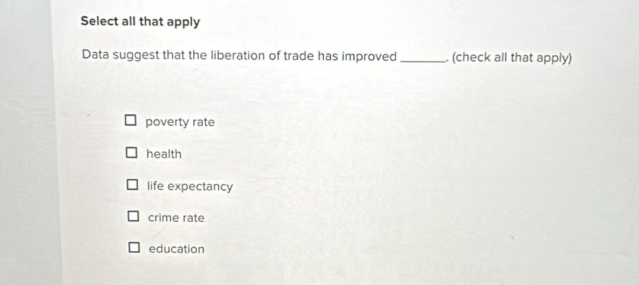 Solved Select all that applyData suggest that the liberation | Chegg.com