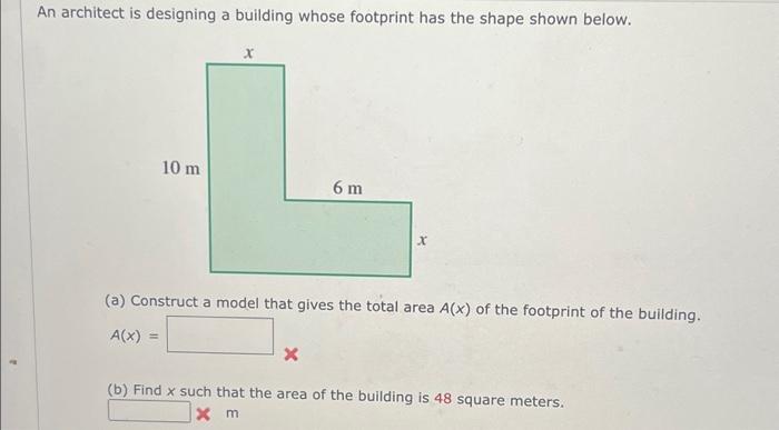 Solved An architect is designing a building whose footprint | Chegg.com