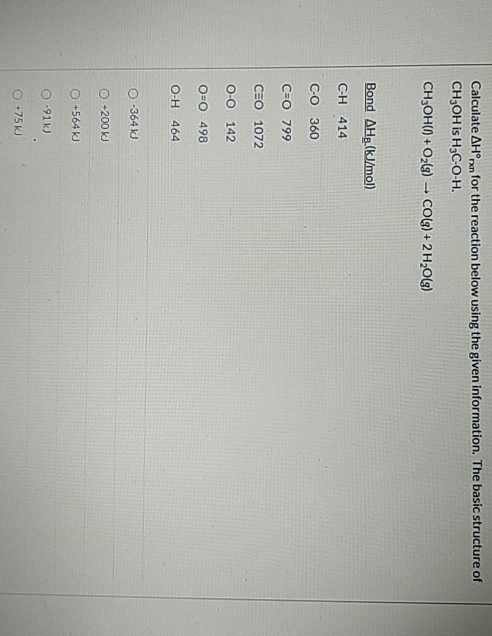 Solved Calculate AH®rxn for the reaction below using the | Chegg.com