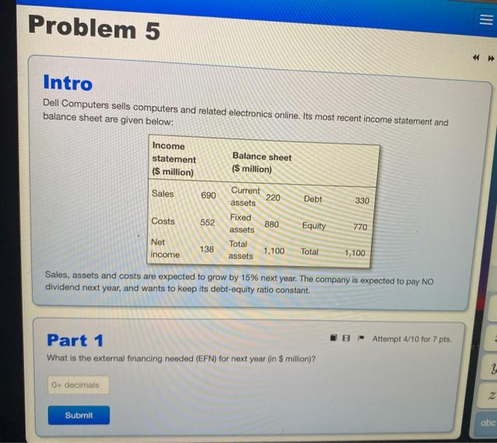 Solved Problem 5 III Intro Dell Computers sells computers | Chegg.com