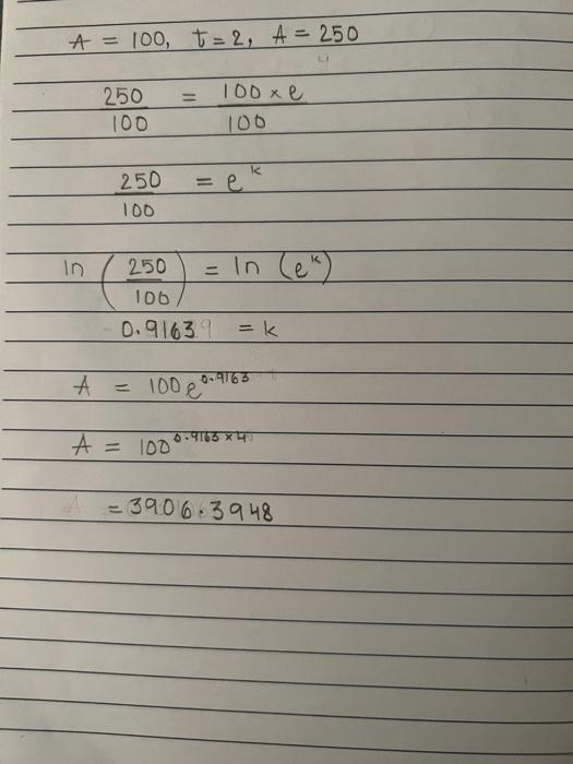 Solved Question 11 ( 20 points) A colony of bacteria grows | Chegg.com
