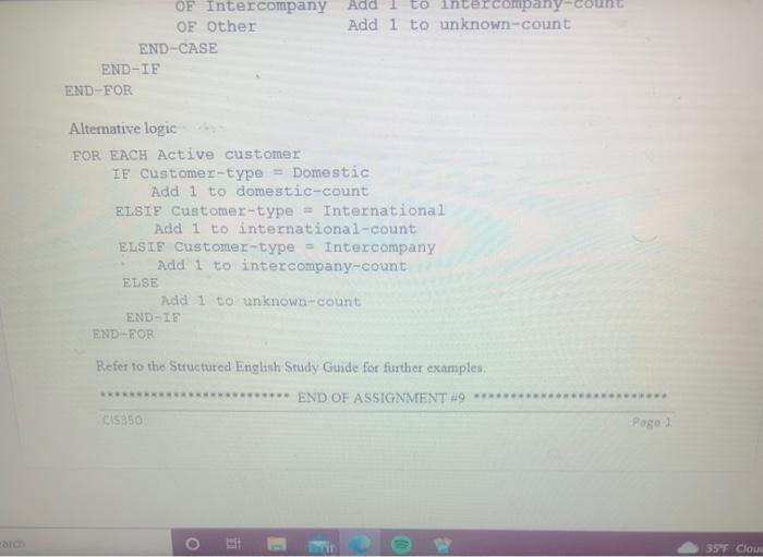 Solved Convert each of the following business logic snippets | Chegg.com
