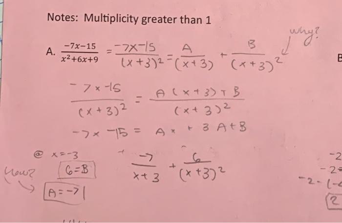 Solved Notes: Multiplicity greater than 1 | Chegg.com