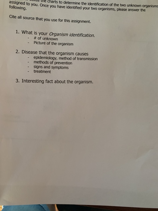 charts to determine the identification of the two | Chegg.com