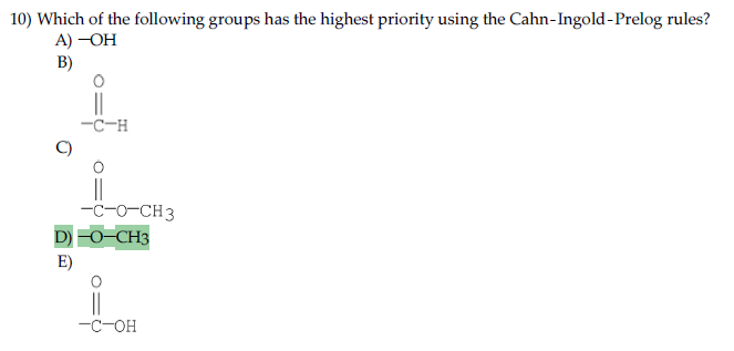 Solved Which of the following groups has the highest | Chegg.com