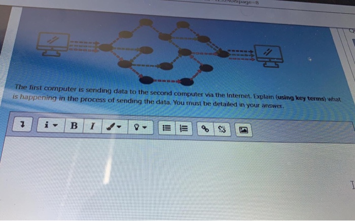 Solved The first computer is sending data to the second | Chegg.com