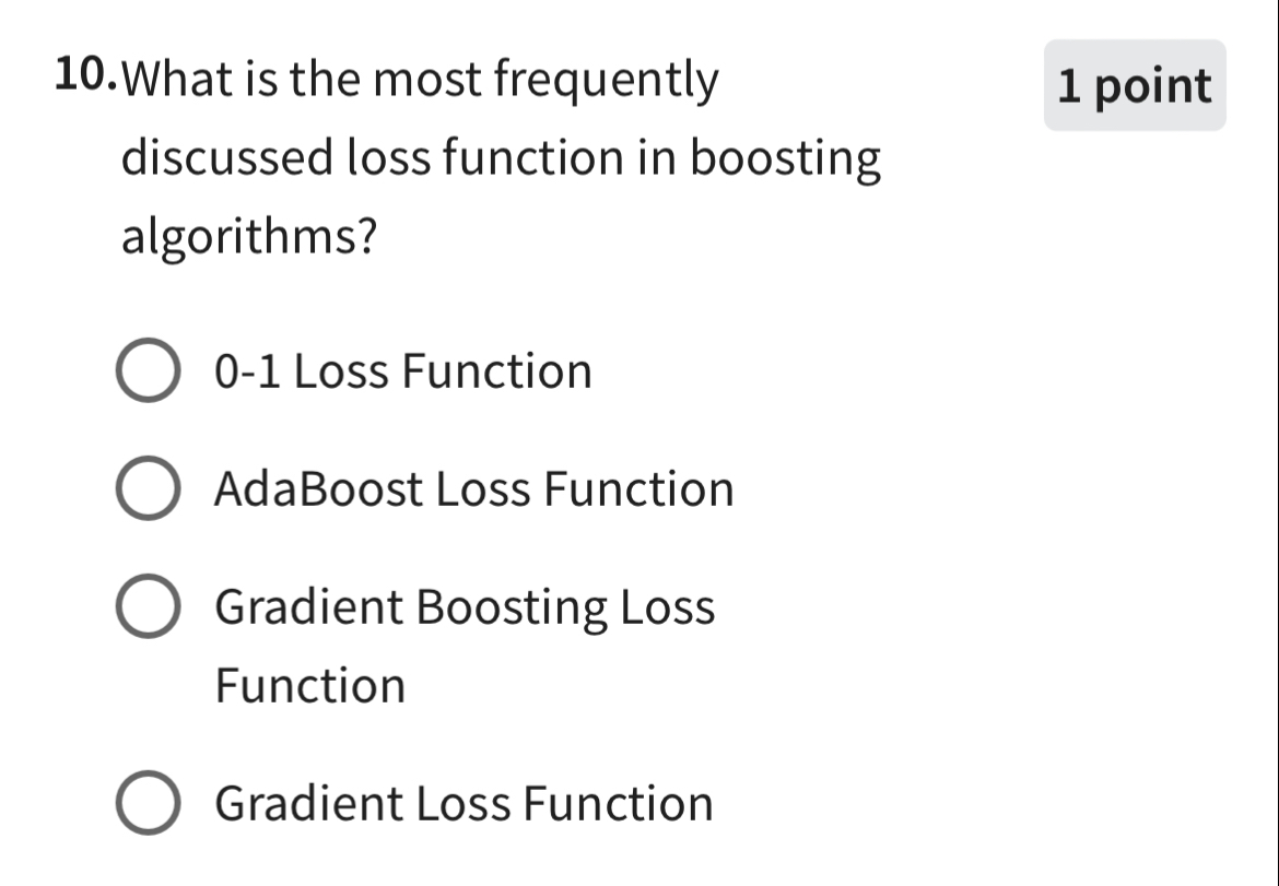 Solved What is the most frequently1 ﻿pointdiscussed loss | Chegg.com