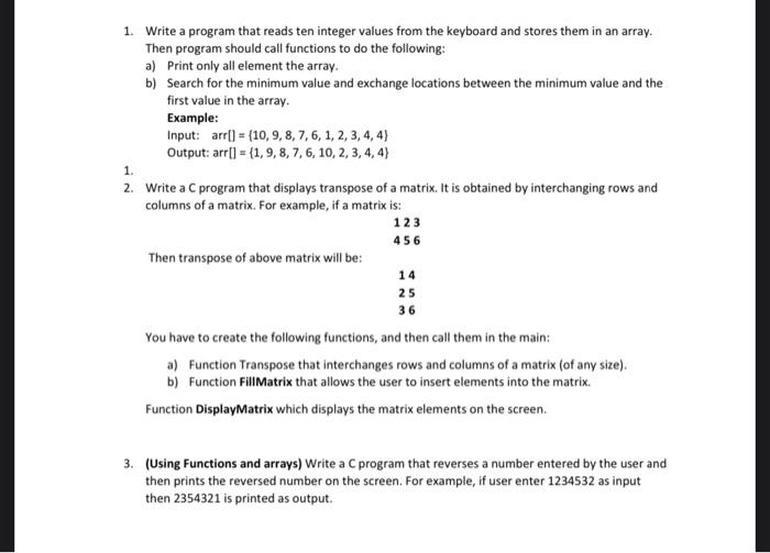 Solved 1 Write A Program That Reads Ten Integer Values From 0590
