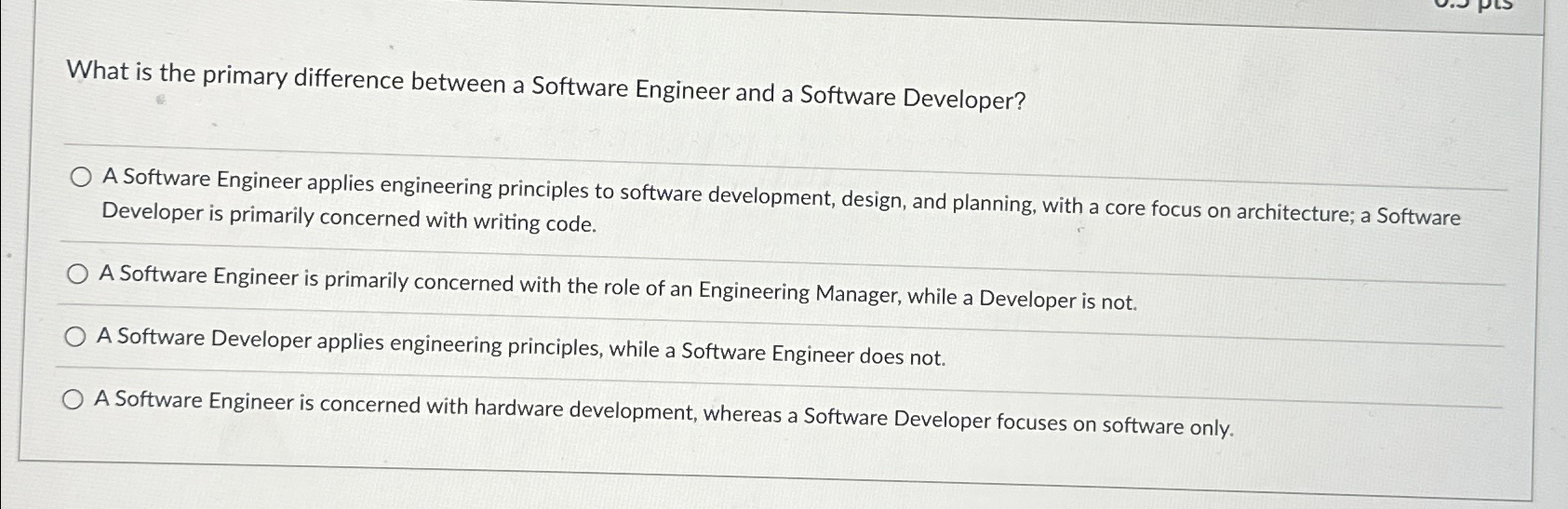 Solved What is the primary difference between a Software | Chegg.com