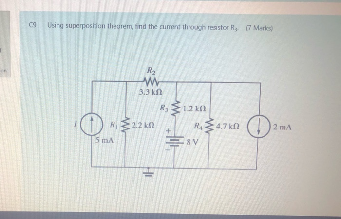 Solved Using superposition theorem, find the current through | Chegg.com