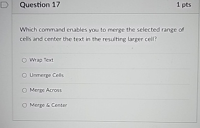 Solved Question 171 ﻿ptsWhich command enables you to merge | Chegg.com
