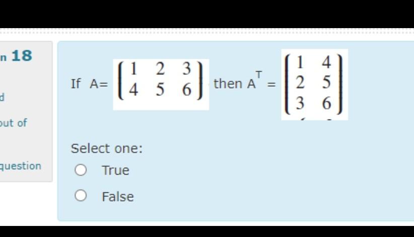 Solved 17 If A is an nxn matrix then det(A)=det(-A). ut of | Chegg.com