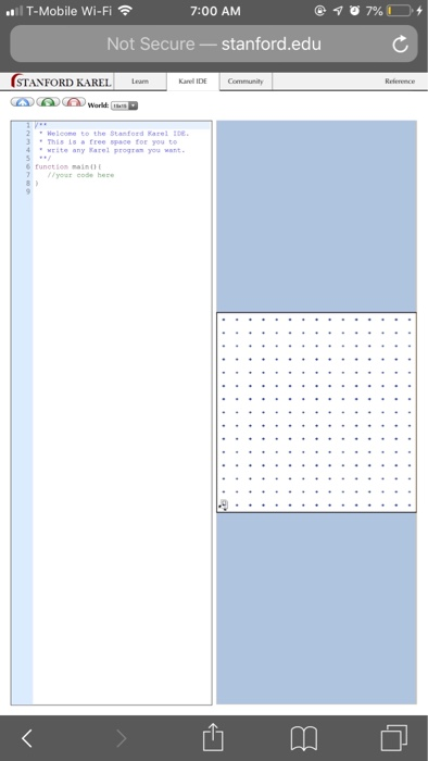 Checkerboard. Must work with 15x15 world and 9x9 | Chegg.com