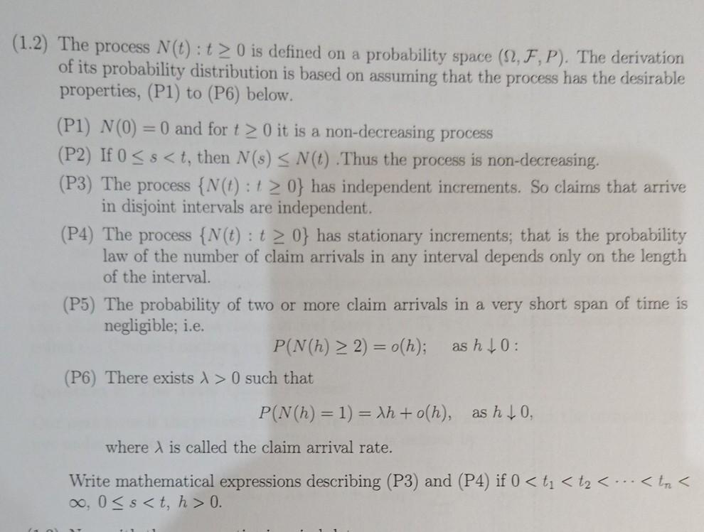 Solved Question 1: The Claim Number Process The claim number | Chegg.com