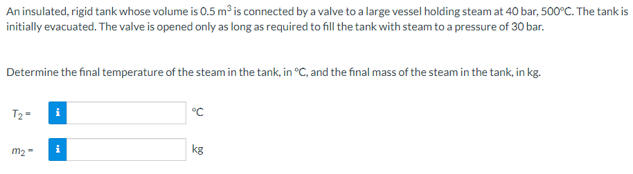 Solved An insulated, rigid tank whose volume is 0.5m3 ﻿is | Chegg.com