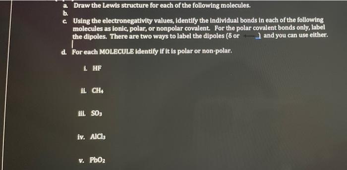 Solved a Draw the Lewis structure for each of the following | Chegg.com