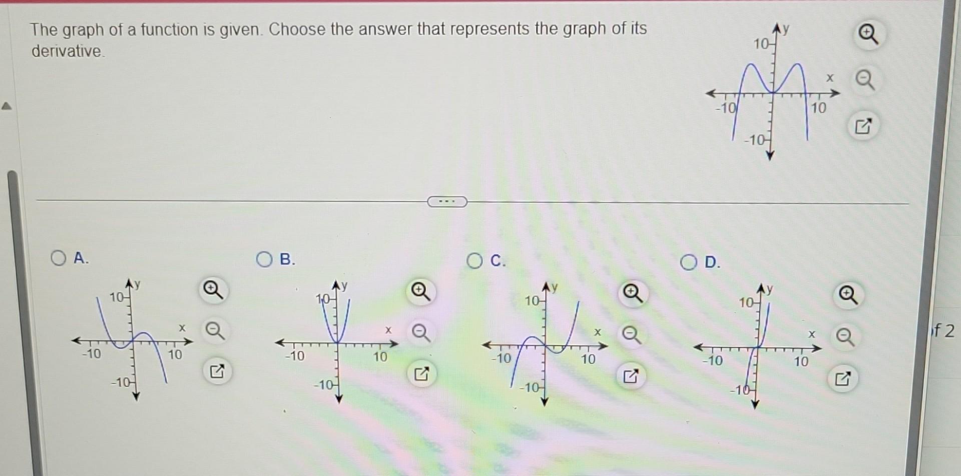 Solved The graph of a function is given. Choose the answer | Chegg.com
