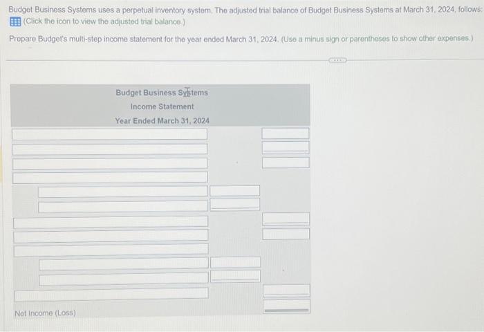 Solved Budget Business Systems uses a perpetual inventory | Chegg.com